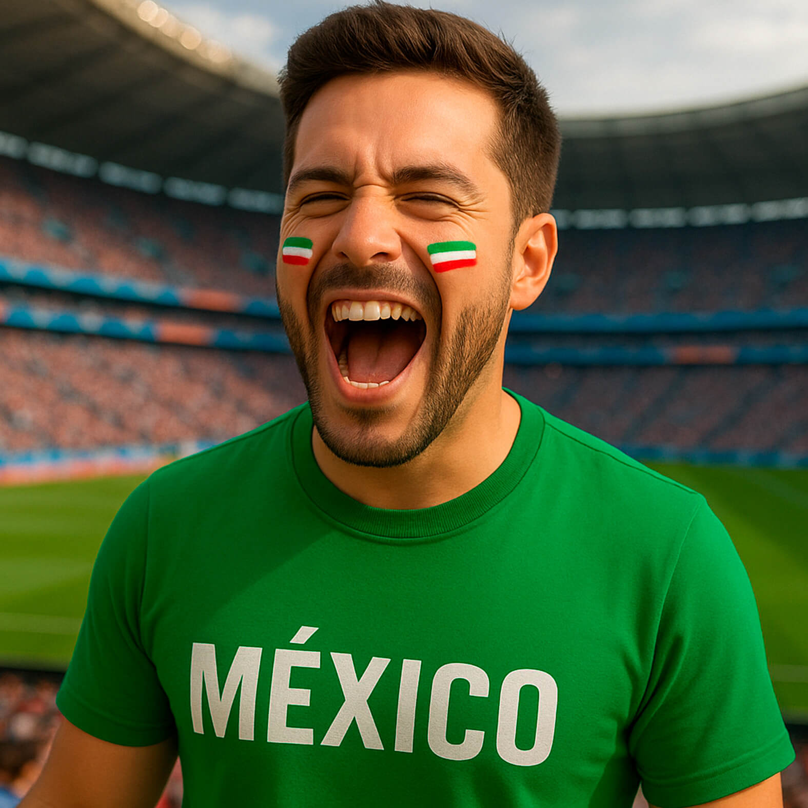 Pinta Caritas en Barra Tricolor México – Colores de la Bandera para Ev ...